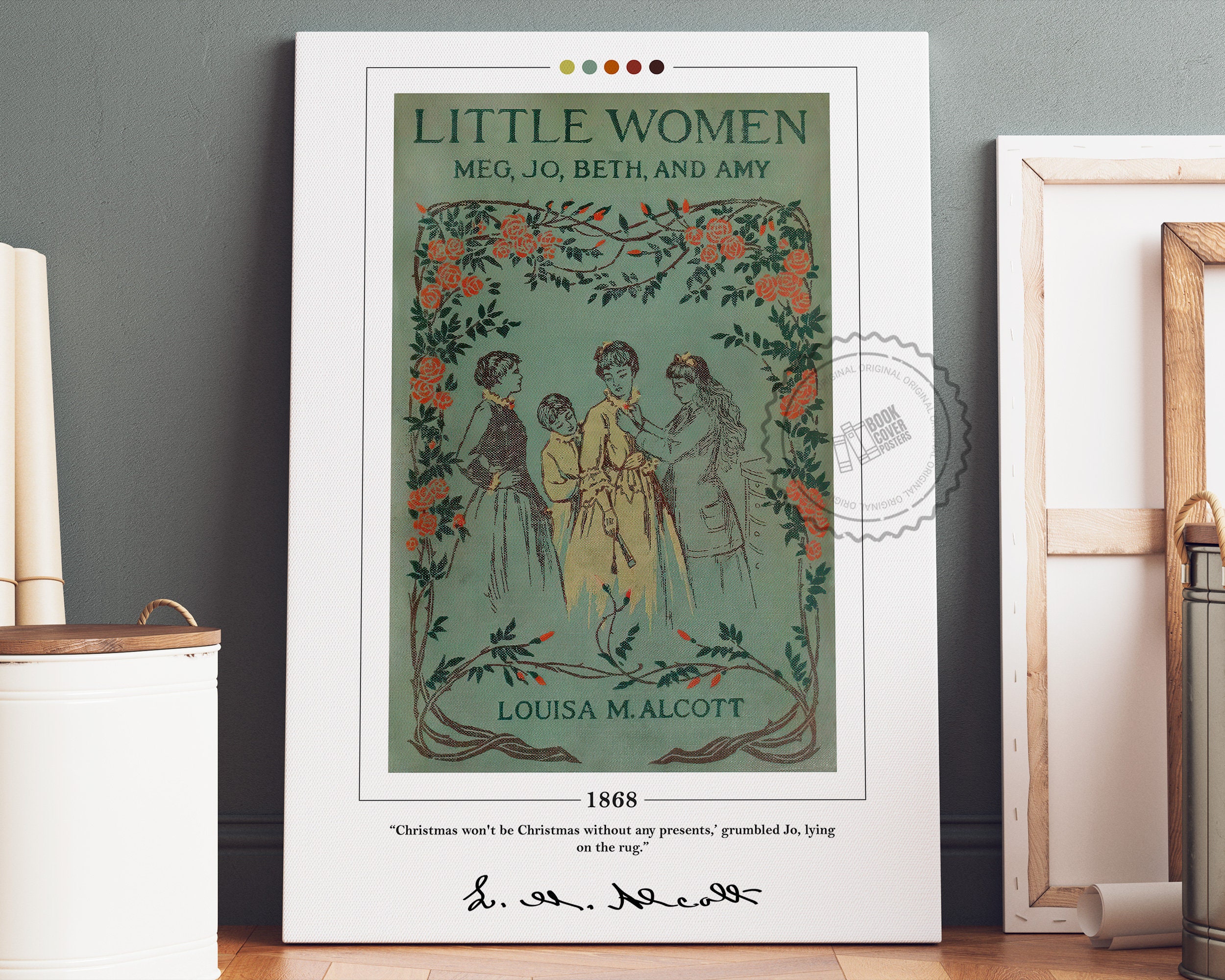 Little Women Book Cover Poster Louisa May Alcott Little - Etsy