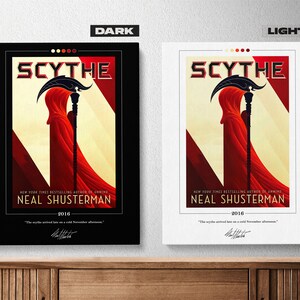 Scythe Book Cover Poster Neal Shusterman, Scythe Poster, Scythe Print ...
