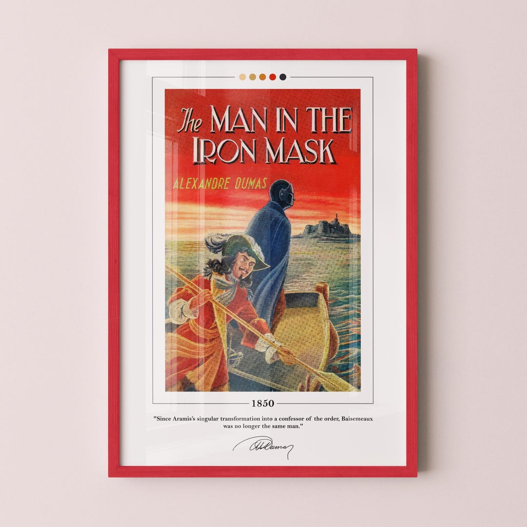 The Man in the Iron Mask Book Cover Poster | Alexandre Dumas, the Man ...