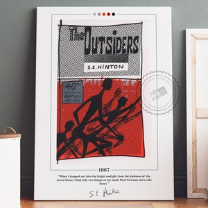 The Outsiders Book Cover Poster | S. E. Hinton, the Outsiders Poster ...
