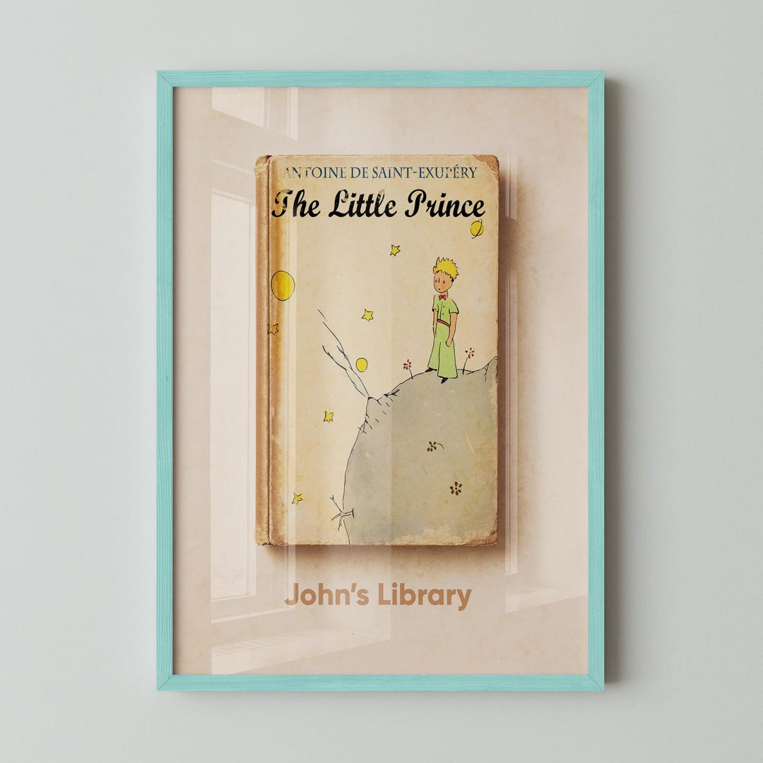 The Little Prince Custom Library Wall Art, Personalized Book Cover ...