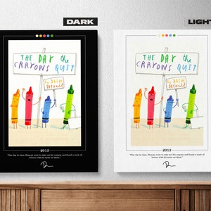 The Day the Crayons Quit Book Cover Poster | Drew Daywalt, the Day the ...