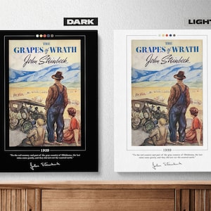 The Grapes of Wrath Book Cover Poster | John Steinbeck, the Grapes of ...