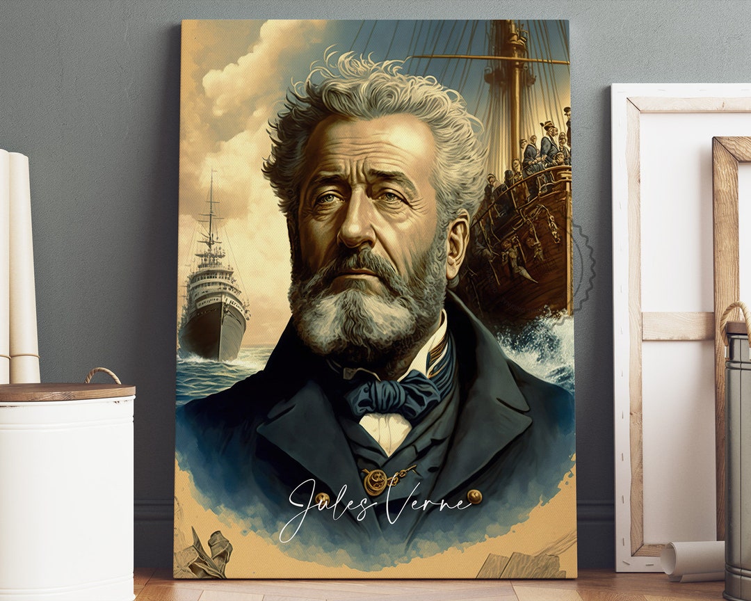 Jules Verne Poster Canvas | Jules Verne Canvas Wall Art, Jules Verne ...