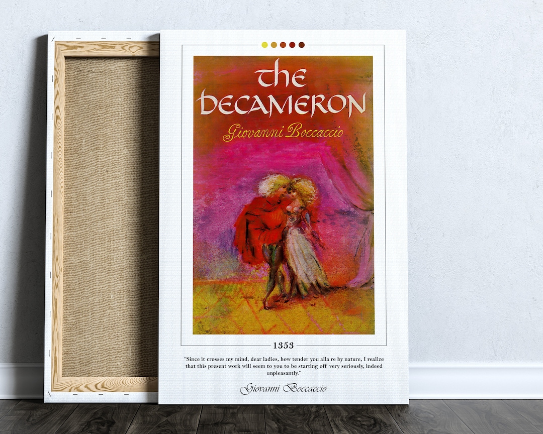 The Decameron Book Cover Poster | Giovanni Boccaccio, the Decameron Poster, the Decameron Print ...
