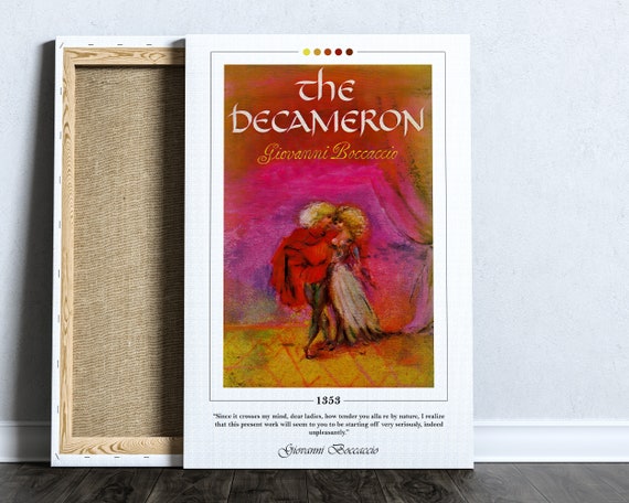 The Decameron Book Cover Poster Giovanni Boccaccio the - Etsy
