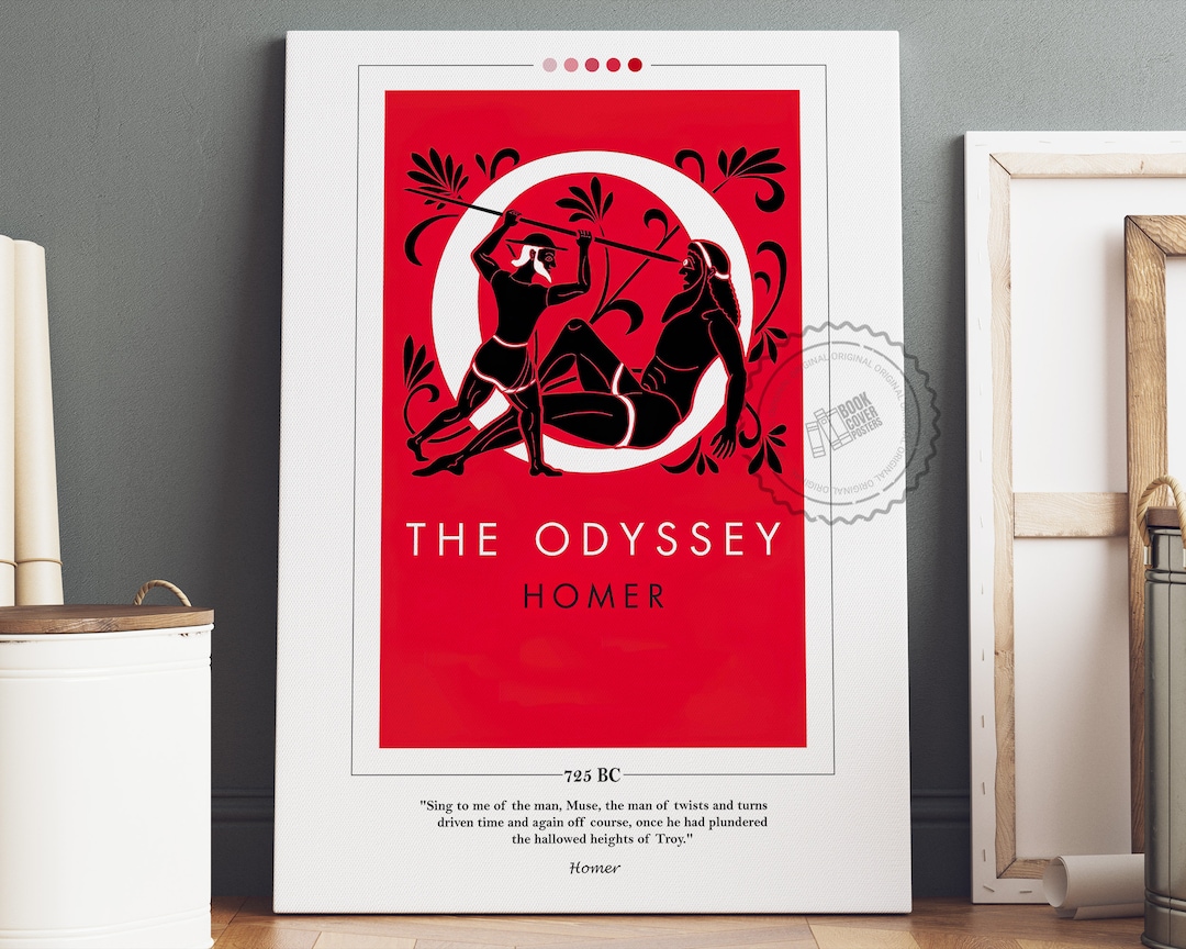 Odyssey Book Cover Poster | Homer, Odyssey Poster, Odyssey Print, Book ...