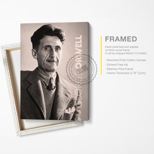 George Orwell Poster Canvas Wall Art, Book Lover Gifts, Gifts for ...