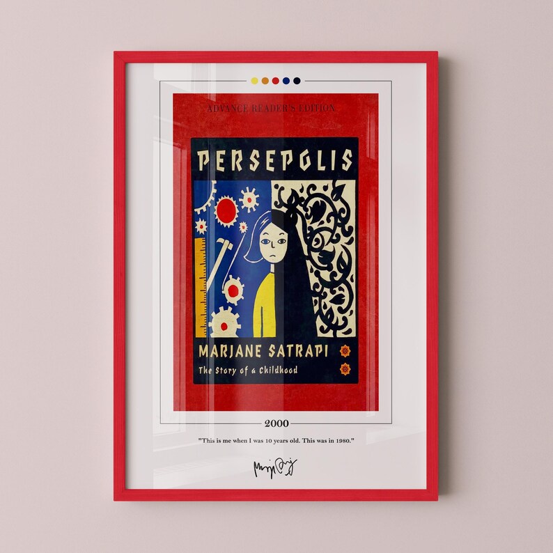 Persepolis Book Cover Poster | Marjane Satrapi, Persepolis Poster ...