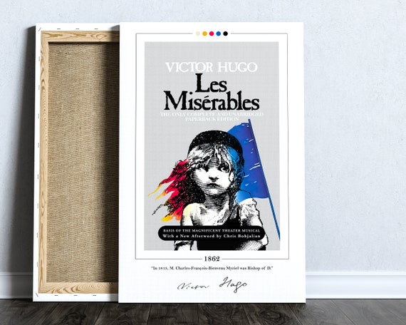 Les Miserables Book Cover Poster Victor Hugo Les Miserables - Etsy