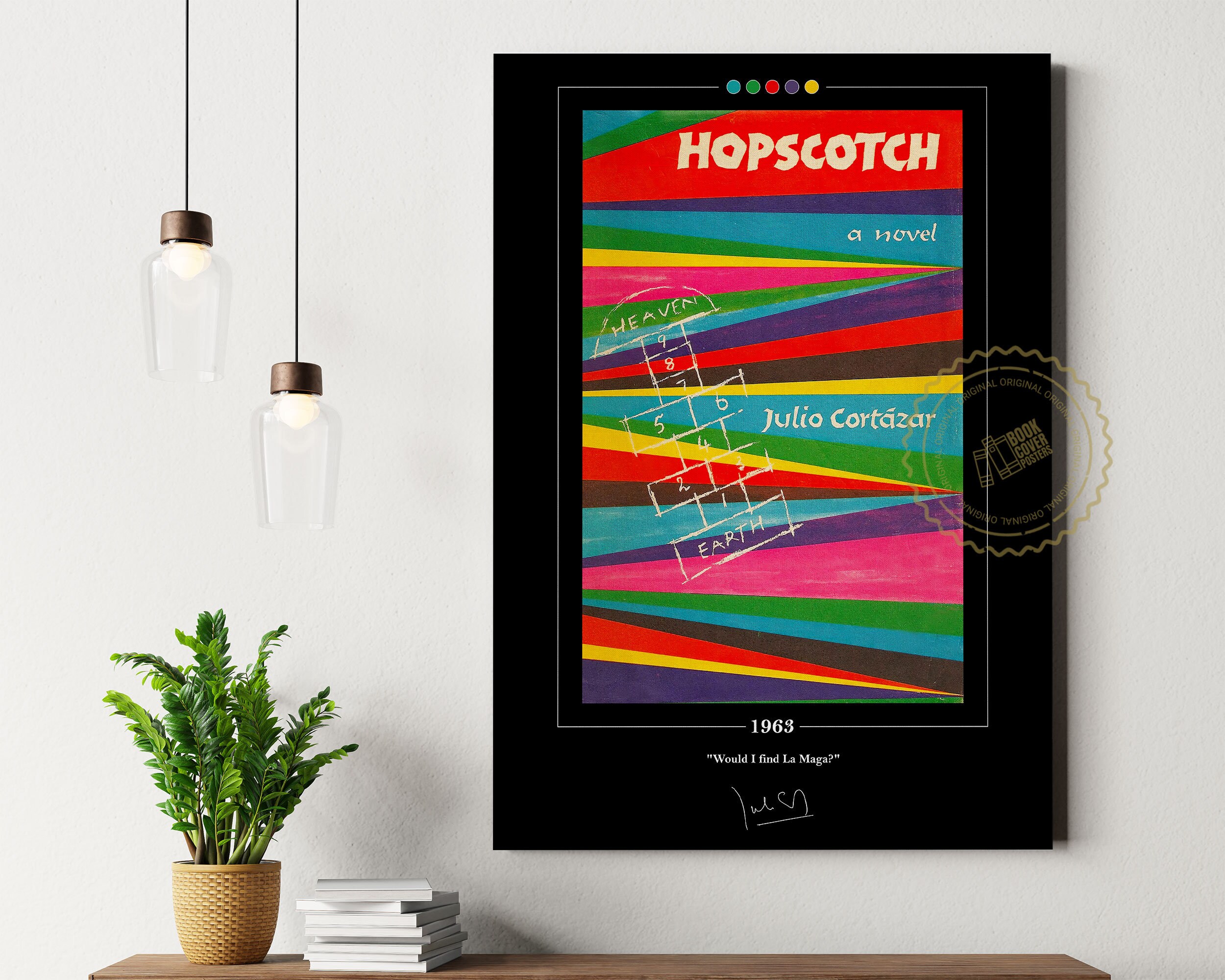 Hopscotch Book Cover Poster Julio Cortazar Hopscotch - Etsy