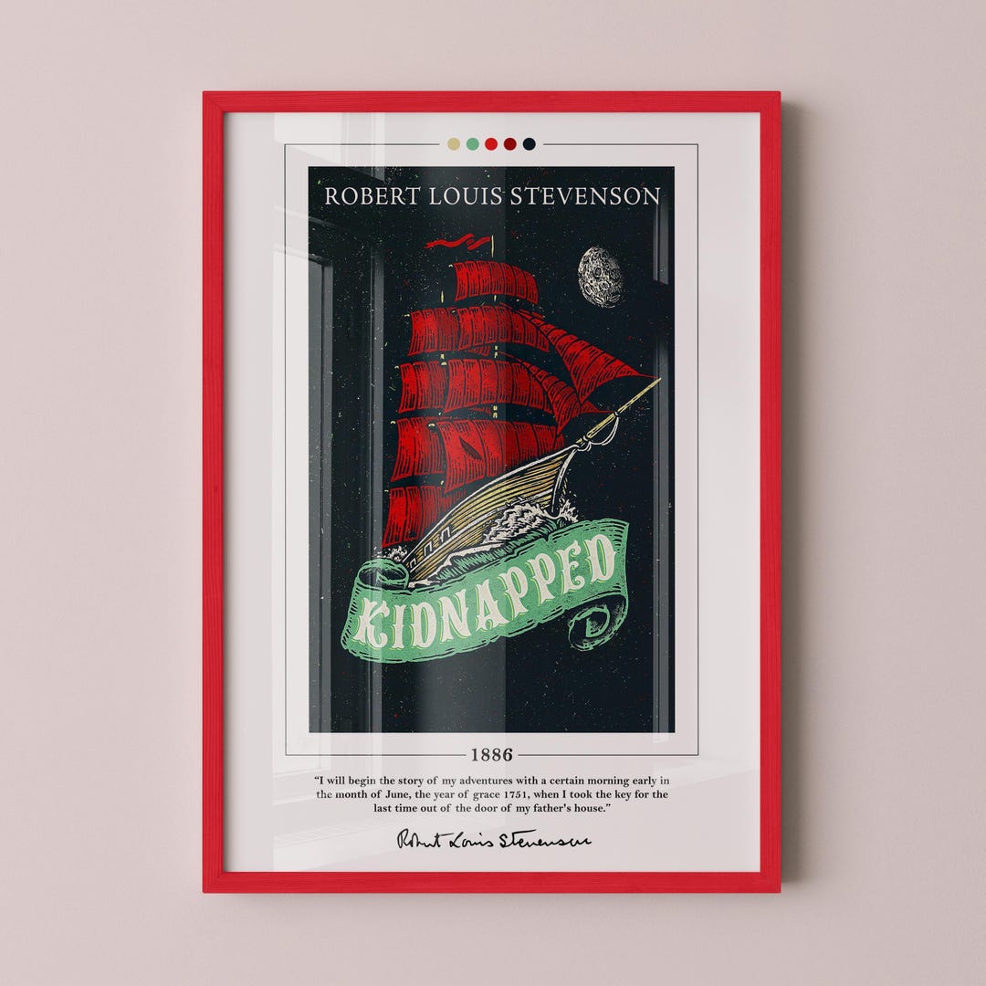 Kidnapped Book Cover Poster | Robert Louis Stevenson, Kidnapped Poster ...