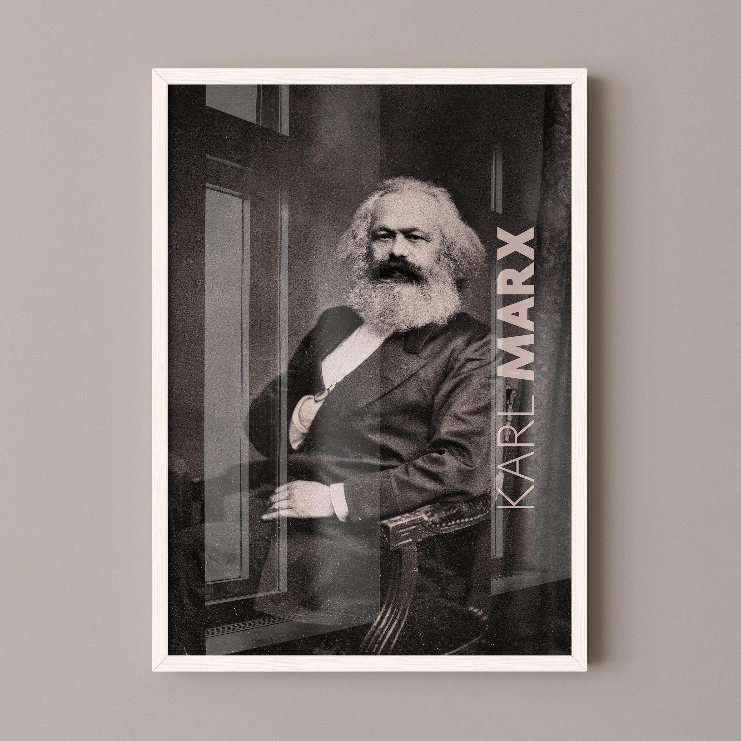 Karl Marx Poster Canvas Wall Art, Book Lover Gifts, Gifts for Readers ...