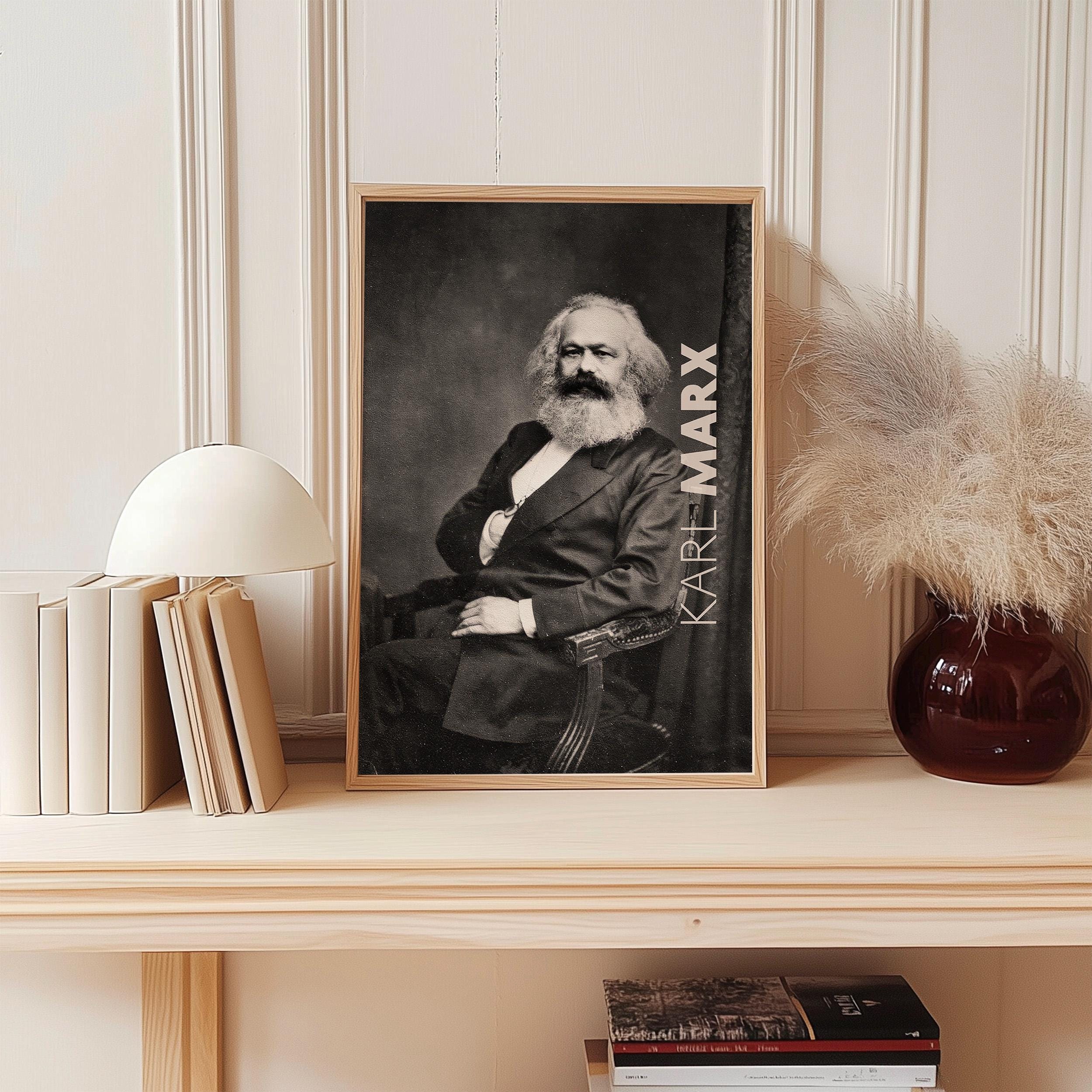 Karl Marx Poster Canvas Wall Art, Book Lover Gifts, Gifts for Readers ...