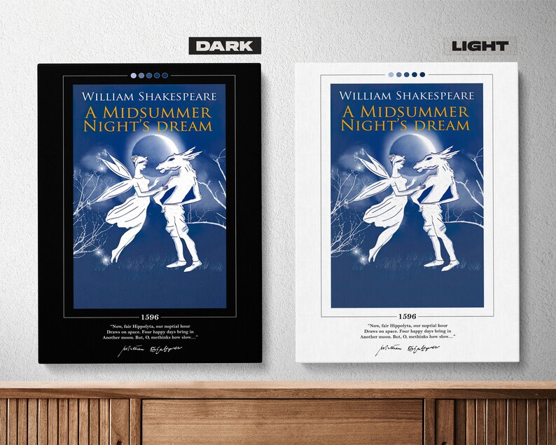 A Midsummer Night's Dream Book Cover Poster William - Etsy
