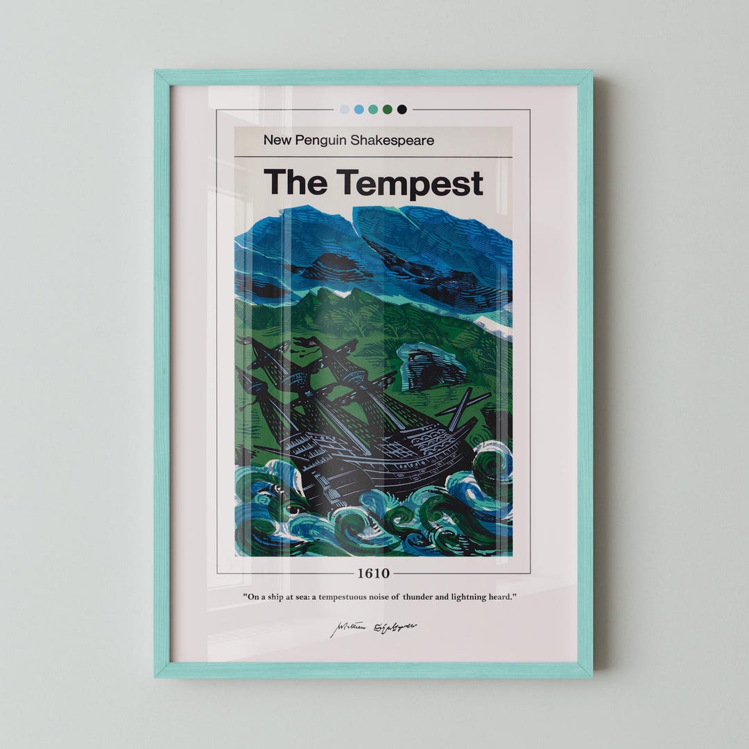 The Tempest Book Cover Poster | William Shakespeare, the Tempest Poster ...