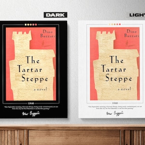 The Tartar Steppe Book Cover Poster | Dino Buzzati, the Tartar Steppe ...