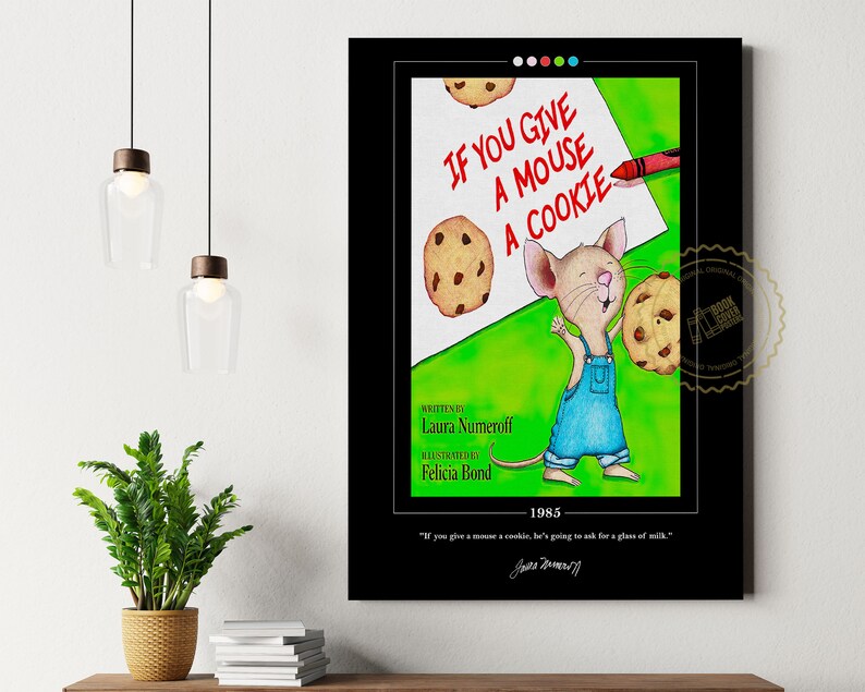 If You Give a Mouse a Cookie Book Cover Poster Laura - Etsy