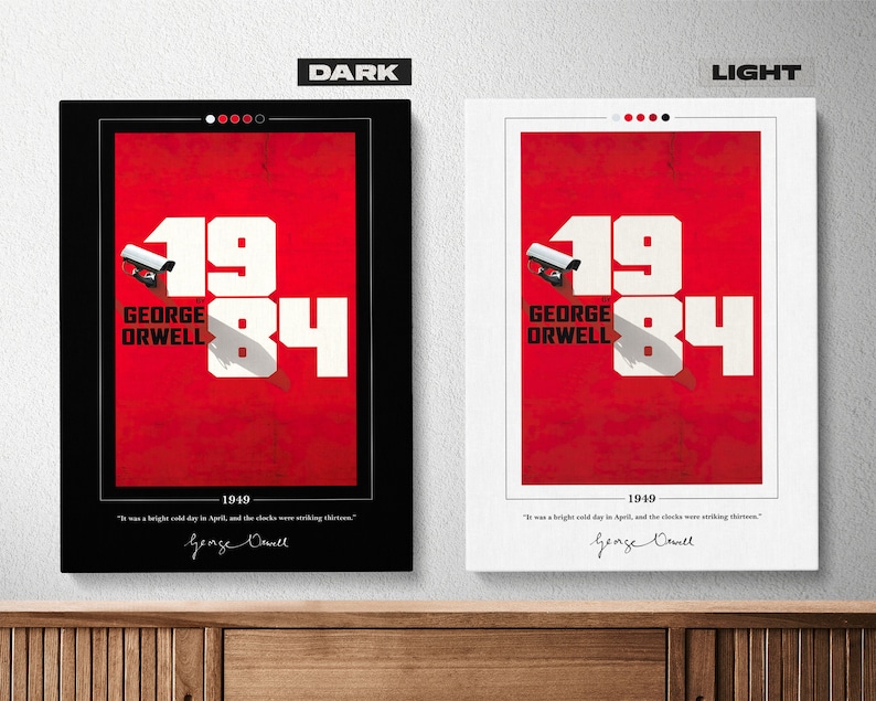 1984 Book Cover Poster George Orwell 1984 Poster 1984 - Etsy