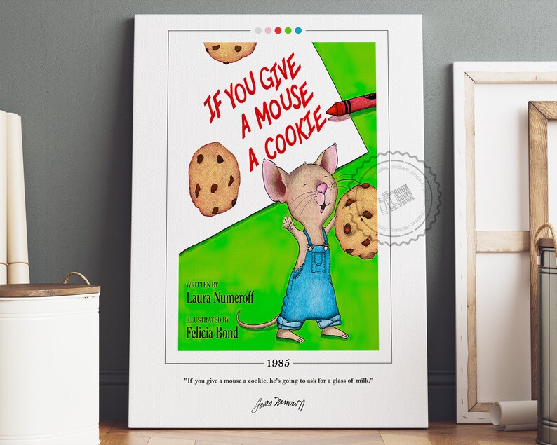 If You Give a Mouse a Cookie Book Cover Poster Laura - Etsy