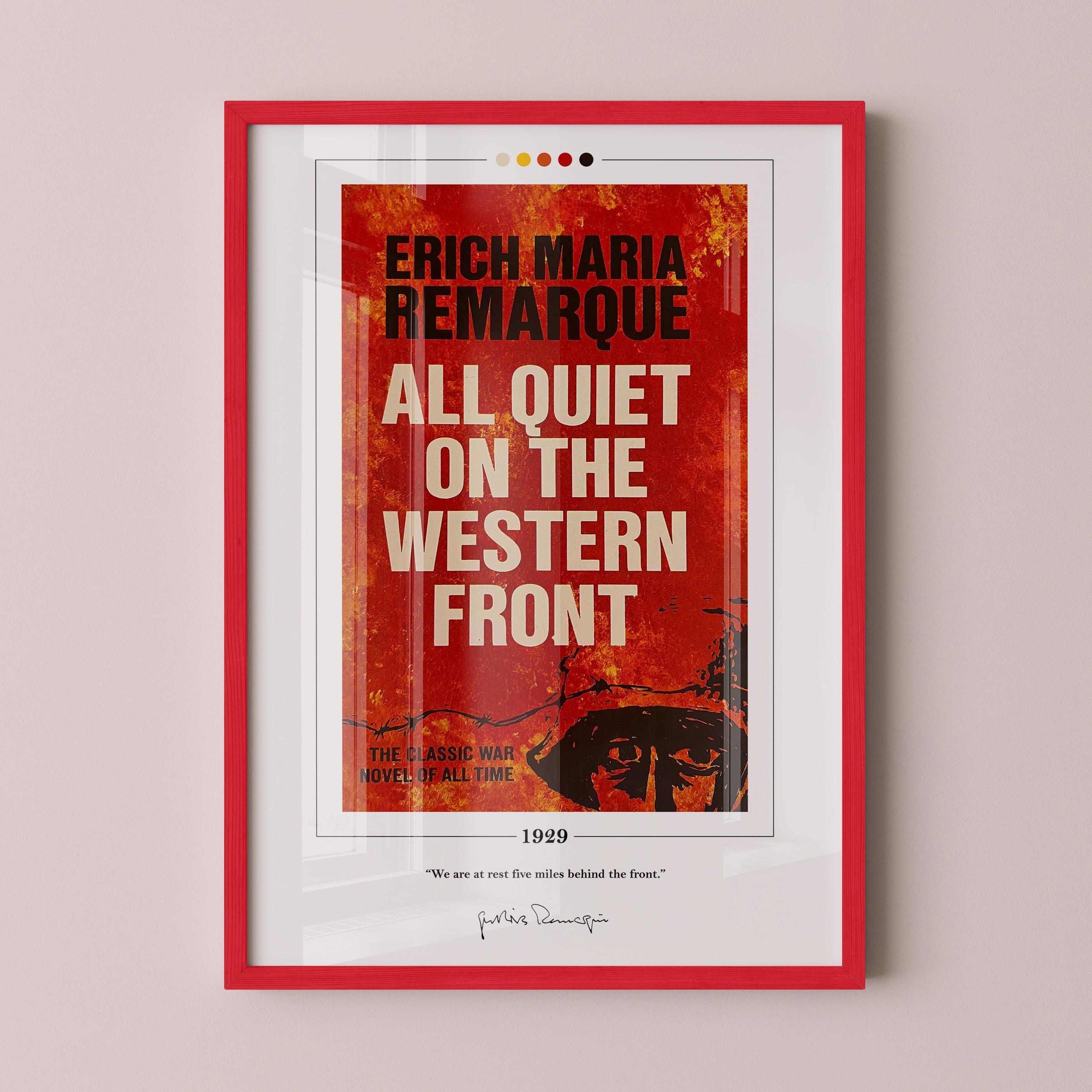 All Quiet on the Western Front Book Cover Poster | Erich Maria Remarque ...
