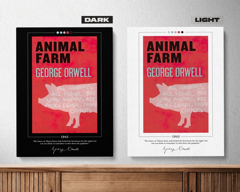 Animal Farm Book Cover Poster George Orwell Animal Farm - Etsy