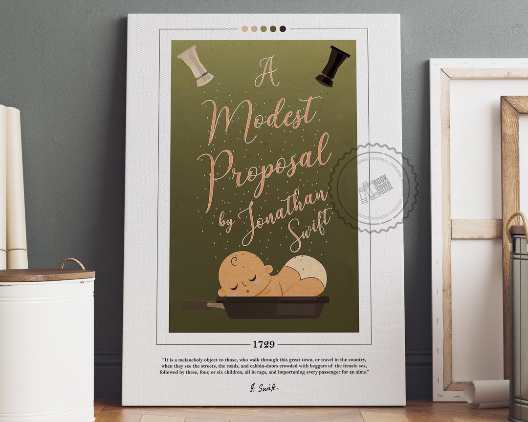 A Modest Proposal Book Cover Poster | Jonathan Swift, A Modest Proposal ...