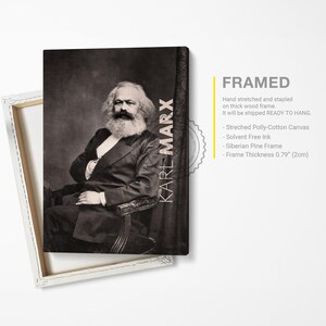 Karl Marx Poster Canvas Wall Art, Book Lover Gifts, Gifts for Readers ...