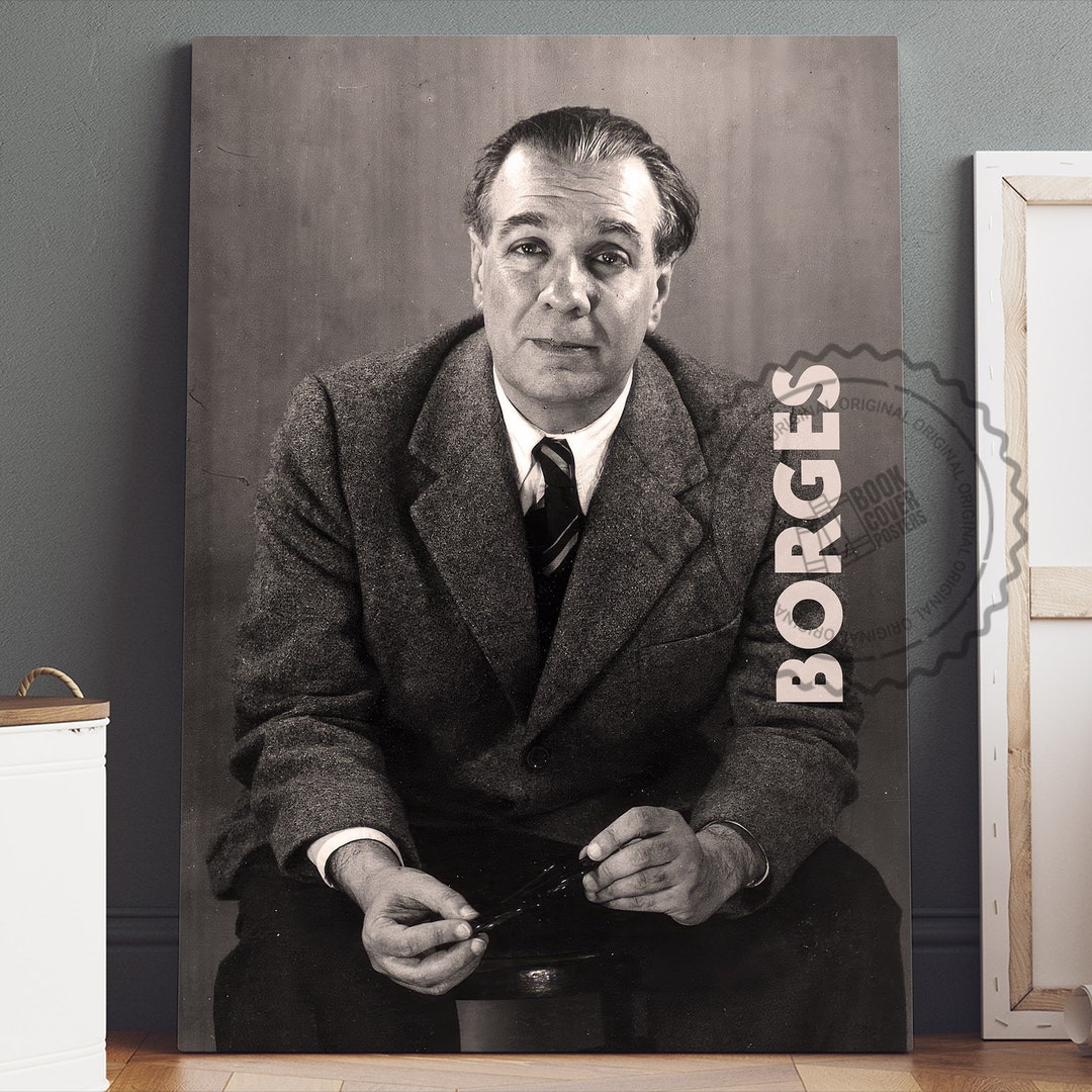 Jorge Luis Borges Poster Canvas Wall Art, Book Lover Gifts, Gifts for ...