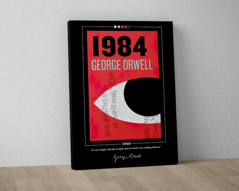 1984 Book Cover Poster George Orwell 1984 Poster 1984 - Etsy