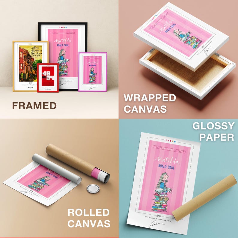 Matilda Book Cover Poster | Roald Dahl, Matilda Poster, Matilda Print ...