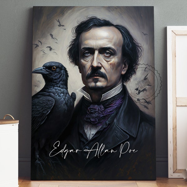 Edgar Allan Poe Canvas - Etsy