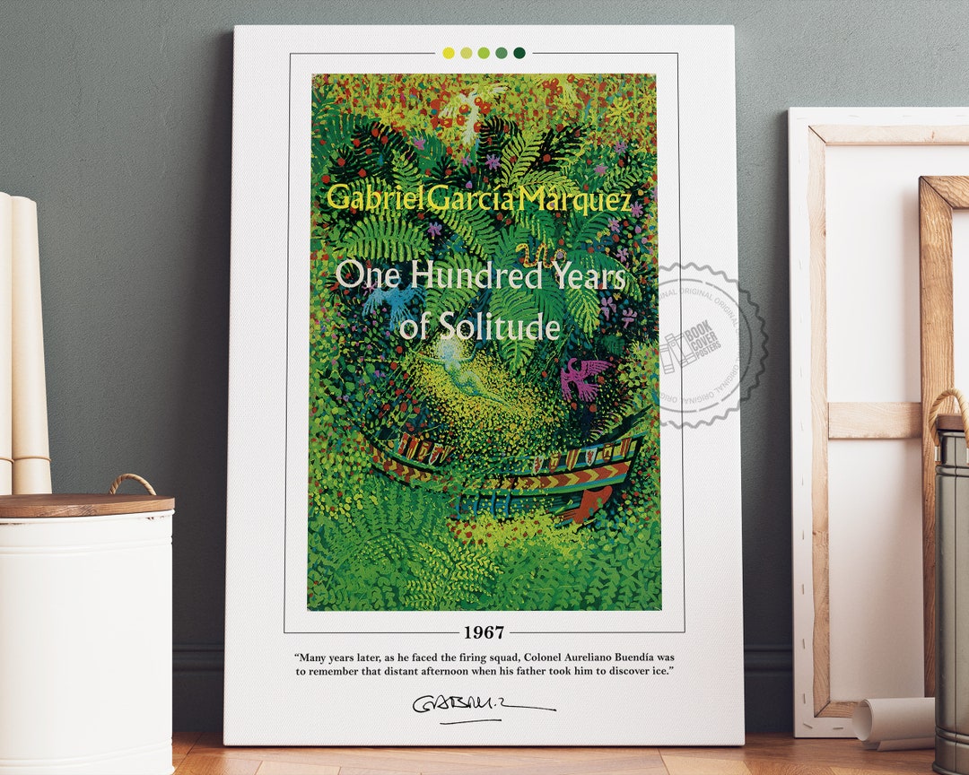 One Hundred Years of Solitude Book Cover Poster | Gabriel Garcia ...