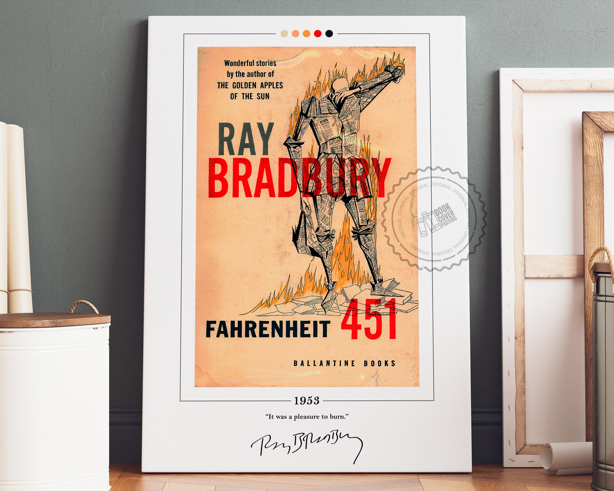 Fahrenheit 451 Book Cover Poster