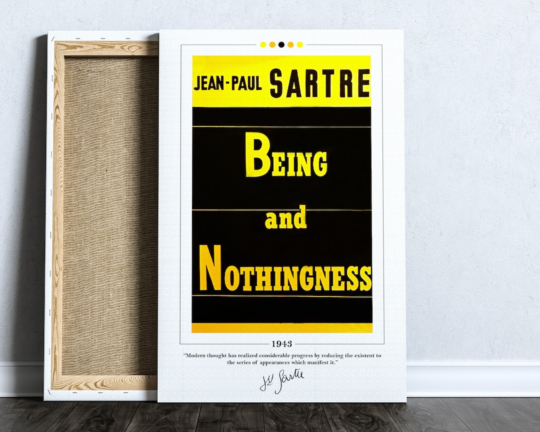 Being and Nothingness Book Cover Poster | Jean Paul Sartre, Being and ...