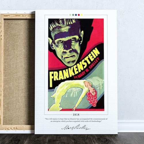 Frankenstein Book Cover Poster Mary Shelley Frankenstein - Etsy