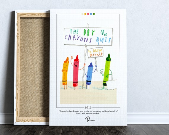 The Day the Crayons Quit Book Cover Poster Drew Daywalt the - Etsy UK