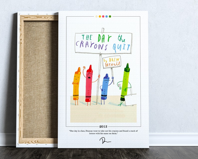 The Day the Crayons Quit Book Cover Poster Drew Daywalt the - Etsy