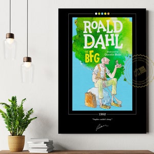 The BFG Book Cover Poster | Roald Dahl, the BFG Poster, the BFG Print ...