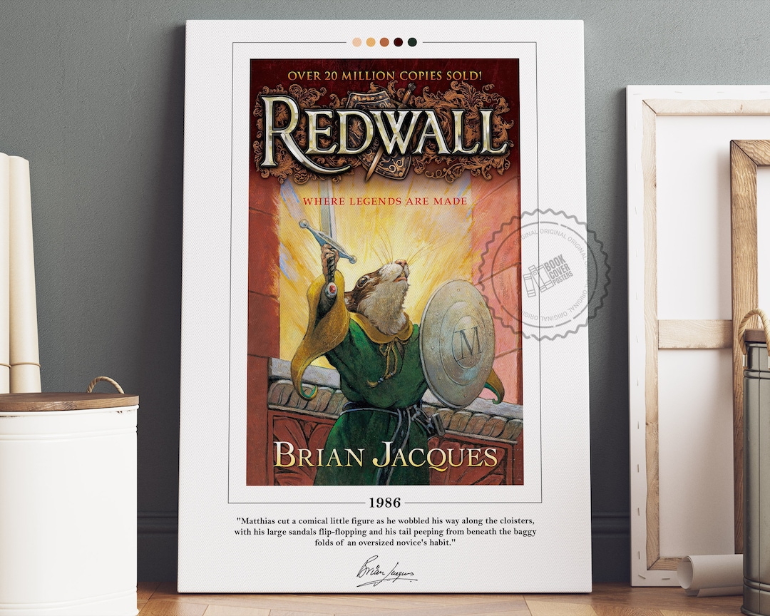 Redwall Book Cover Poster | Brian Jacques, Redwall Poster, Redwall ...