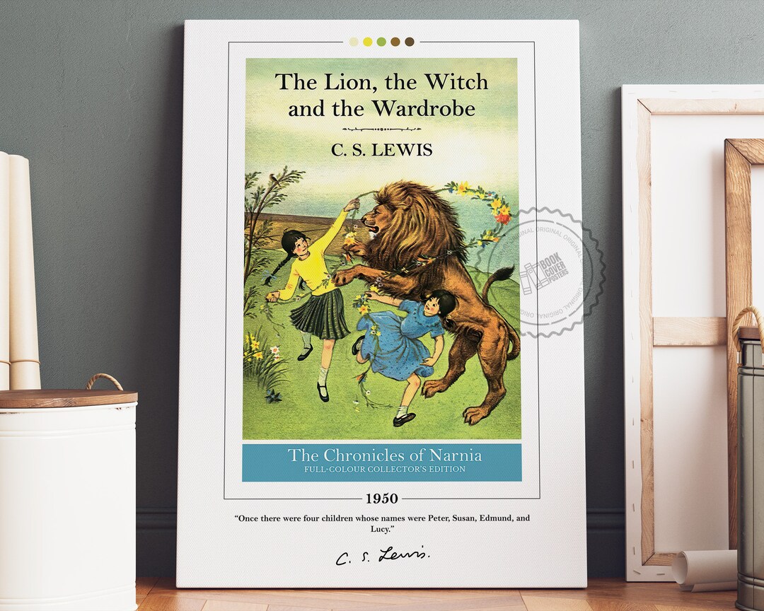The Lion the Witch and the Wardrobe Book Cover Poster | C. S. Lewis ...
