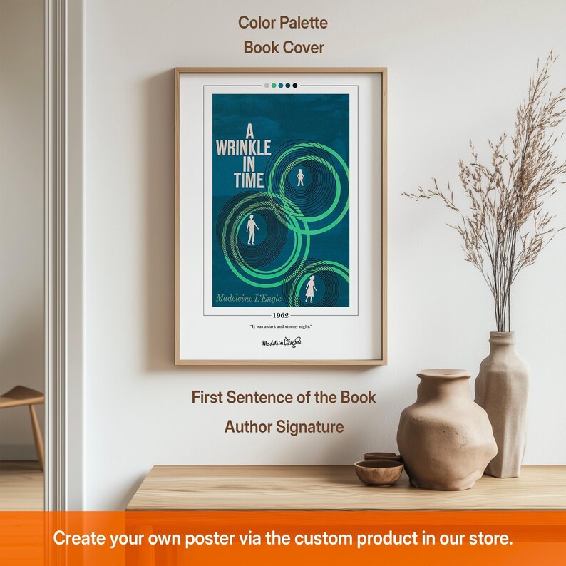 A Wrinkle in Time Book Cover Poster | Madeleine L'engle, A Wrinkle in ...