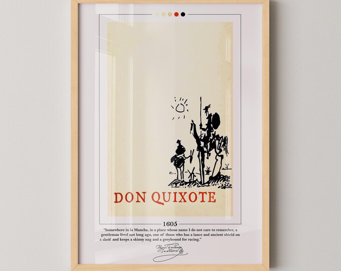 Printable Don Quixote Book Cover Page on Old Cervantes Encyclopedia ...