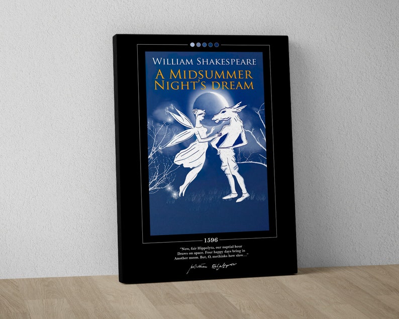 A Midsummer Night's Dream Book Cover Poster William - Etsy