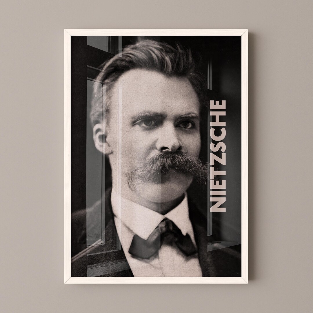 Friedrich Nietzsche Poster Canvas Wall Art, Book Lover Gifts, Gifts for ...