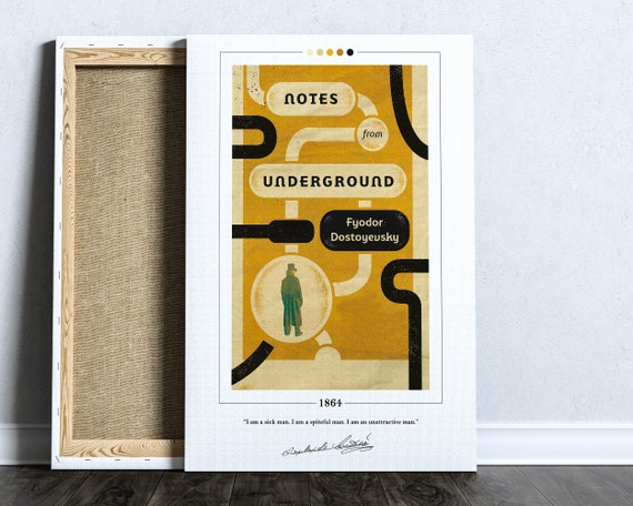 Notes From Underground Book Cover Poster Fyodor Dostoevsky - Etsy