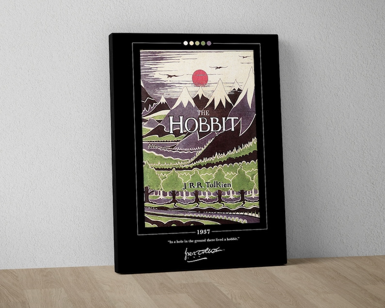 The Hobbit Book Cover Poster J. R. R. Tolkien the Hobbit - Etsy
