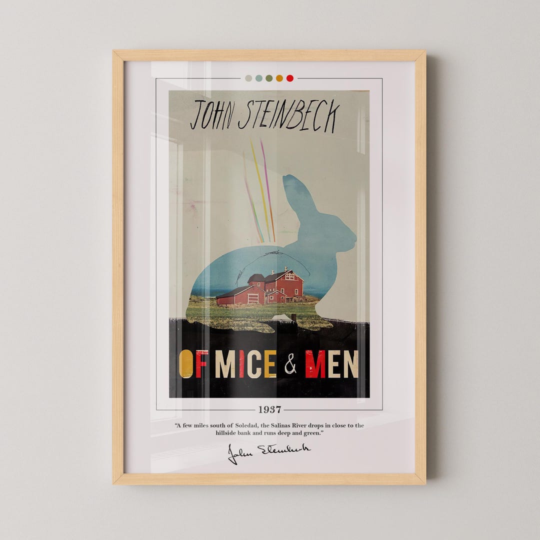 Of Mice and Men Book Cover Poster | John Steinbeck, of Mice and Men ...