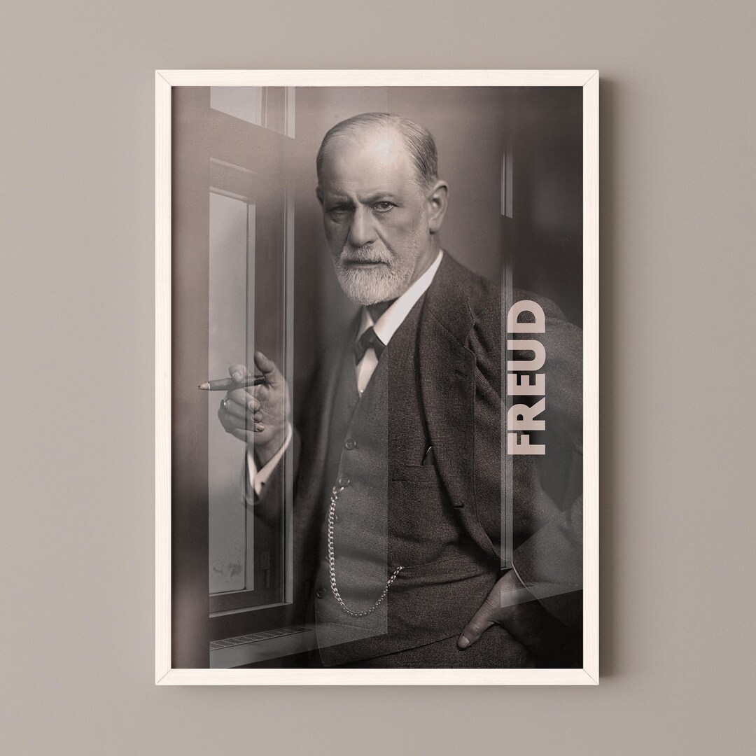 Sigmund Freud Poster Canvas Wall Art, Book Lover Gifts, Gifts for ...
