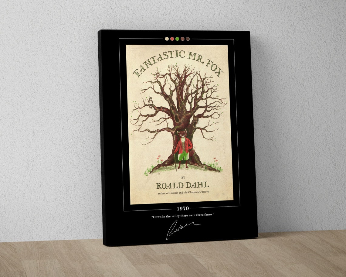 Fantastic Mr Fox Book Cover Poster Roald Dahl Fantastic Mr - Etsy